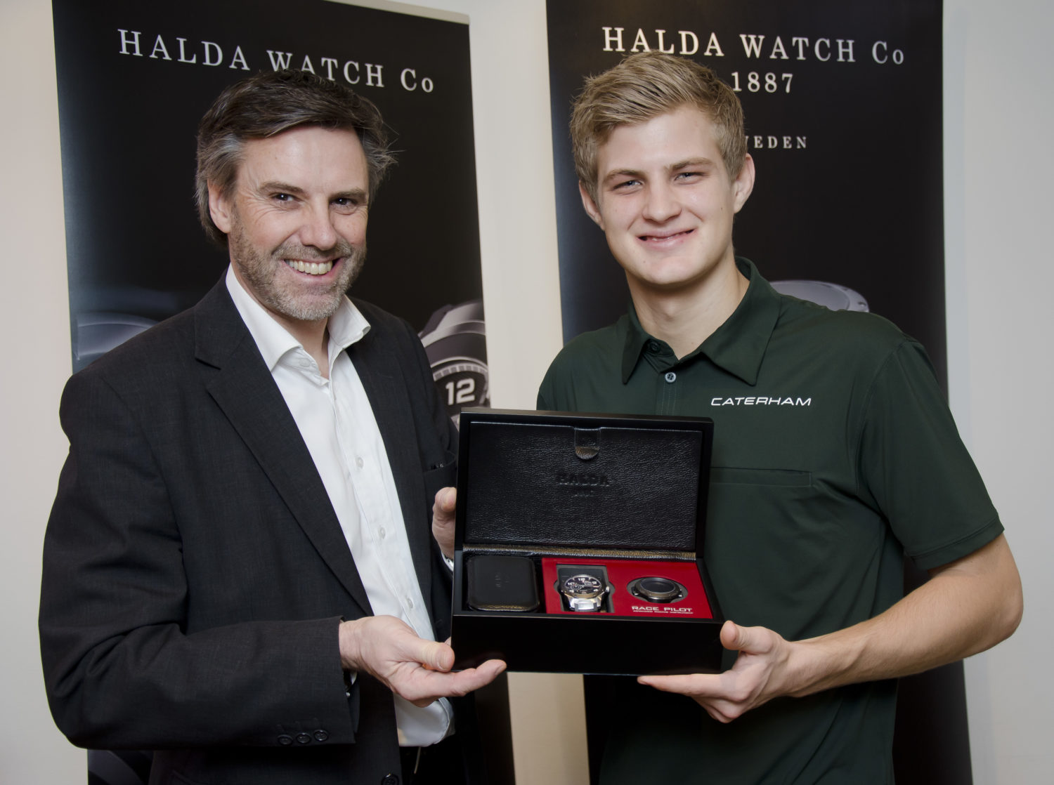 F1 driver Marcus Ericsson presented with the Halda Race Pilot - Halda ...